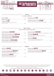 Menu EN – TAPABENTO